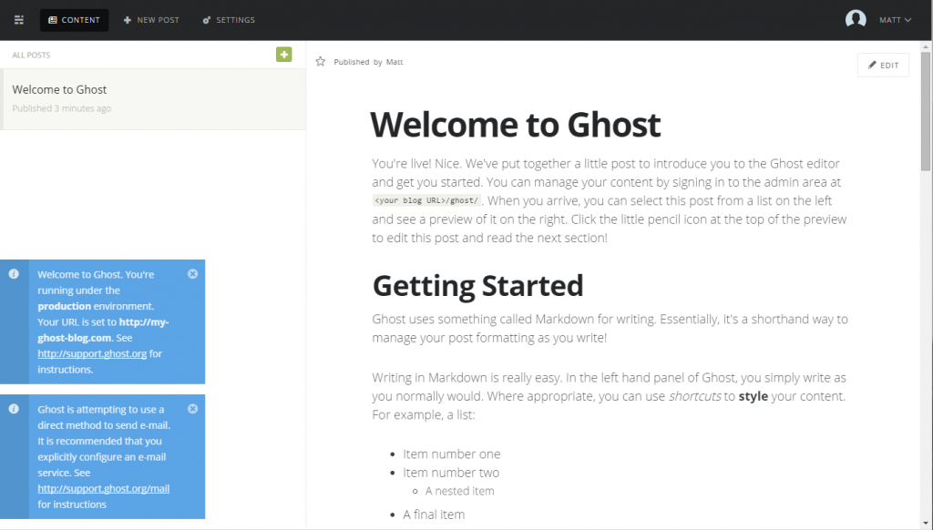 Installing Ghost | Hostineer Knowledge Base